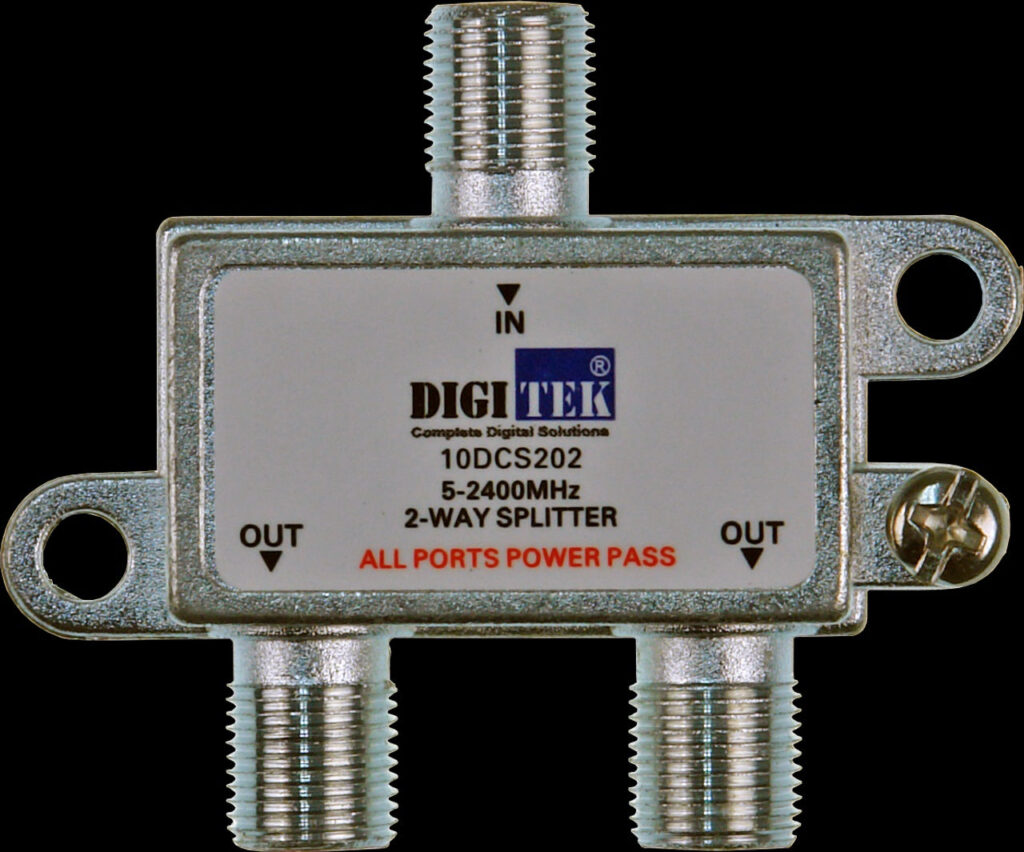 Digitek 5-2400MHZ F Type Splitter – All Leg Power Pass – Circuit Citi